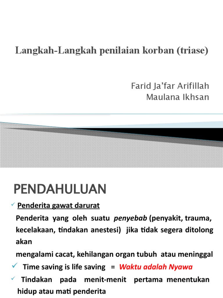 Langkah Langkah Penilaian Korban (Triase) | PDF
