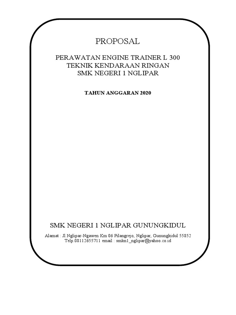 PROPOSAL PERAWATAN L300 BENGKEL TKR Ok (Autosaved) New | PDF