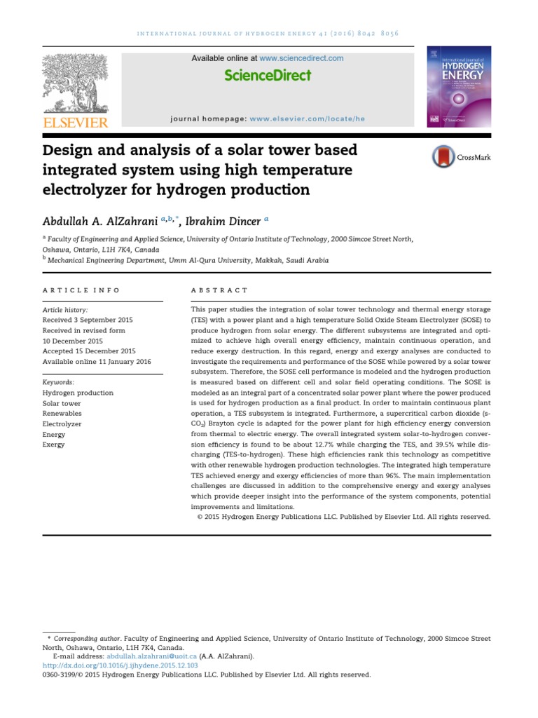 Progress in High-Temperature Electrolysis For Hydrogen Production Using Planar SOFC Technology ...