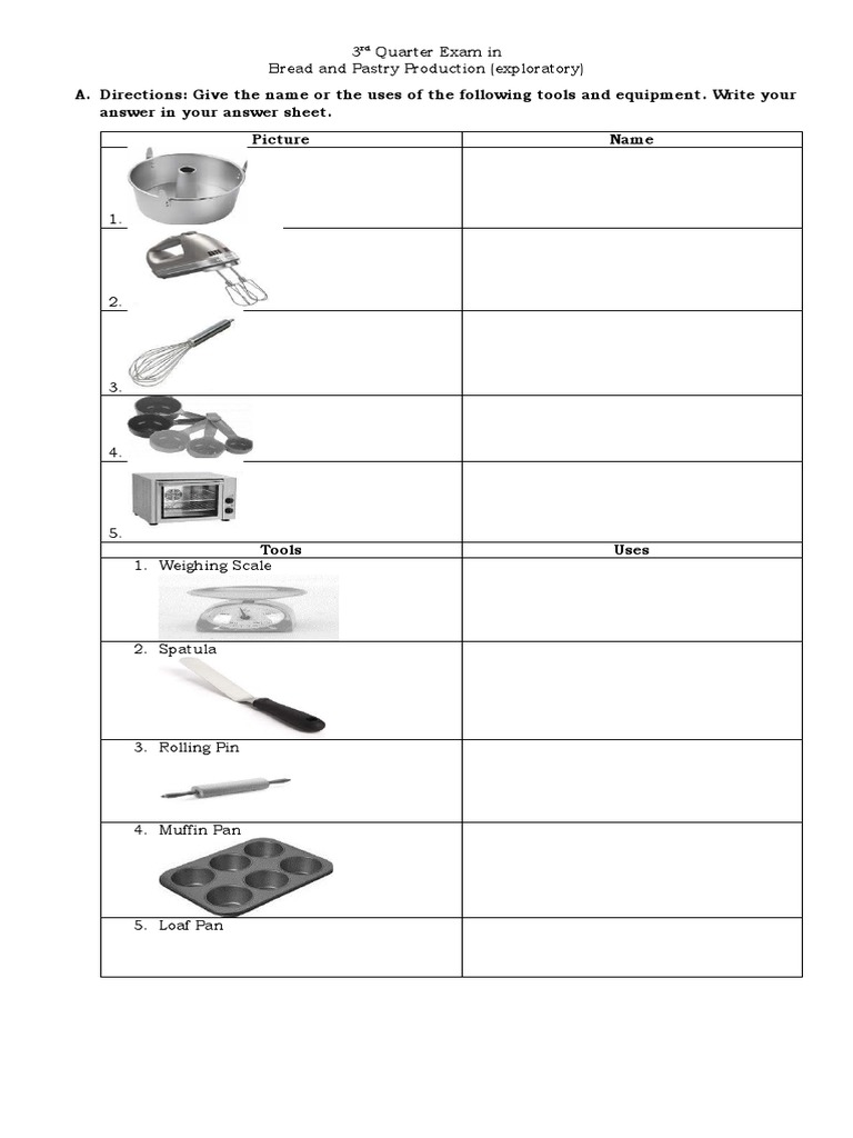 Grade 8 TLE 3rd Quarter Exam Guide | PDF | Litre | Spoon