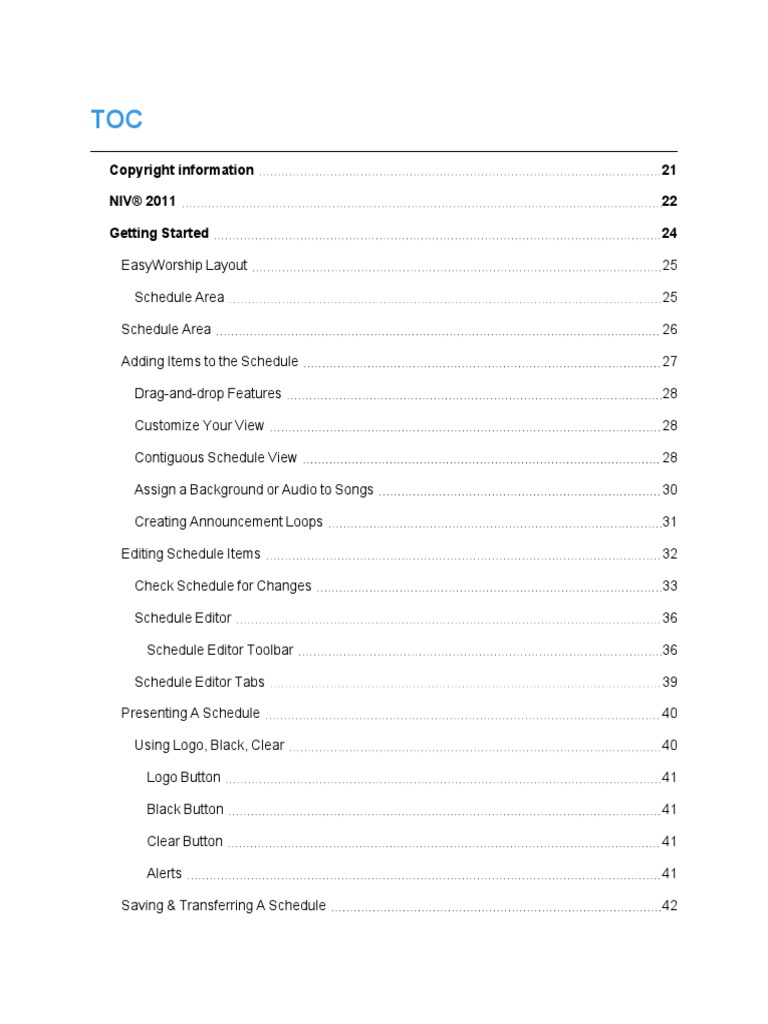 Easy Worship 7 Manual | PDF | Menu (Computing) | Streaming Media