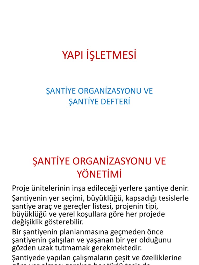 Yapi İşletmesi̇ - Defter | PDF
