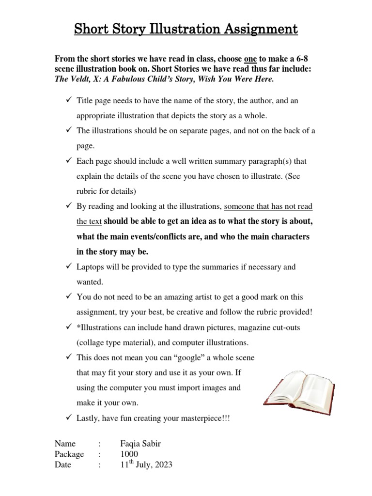Short Story Illustration Assignment | PDF | Games & Activities