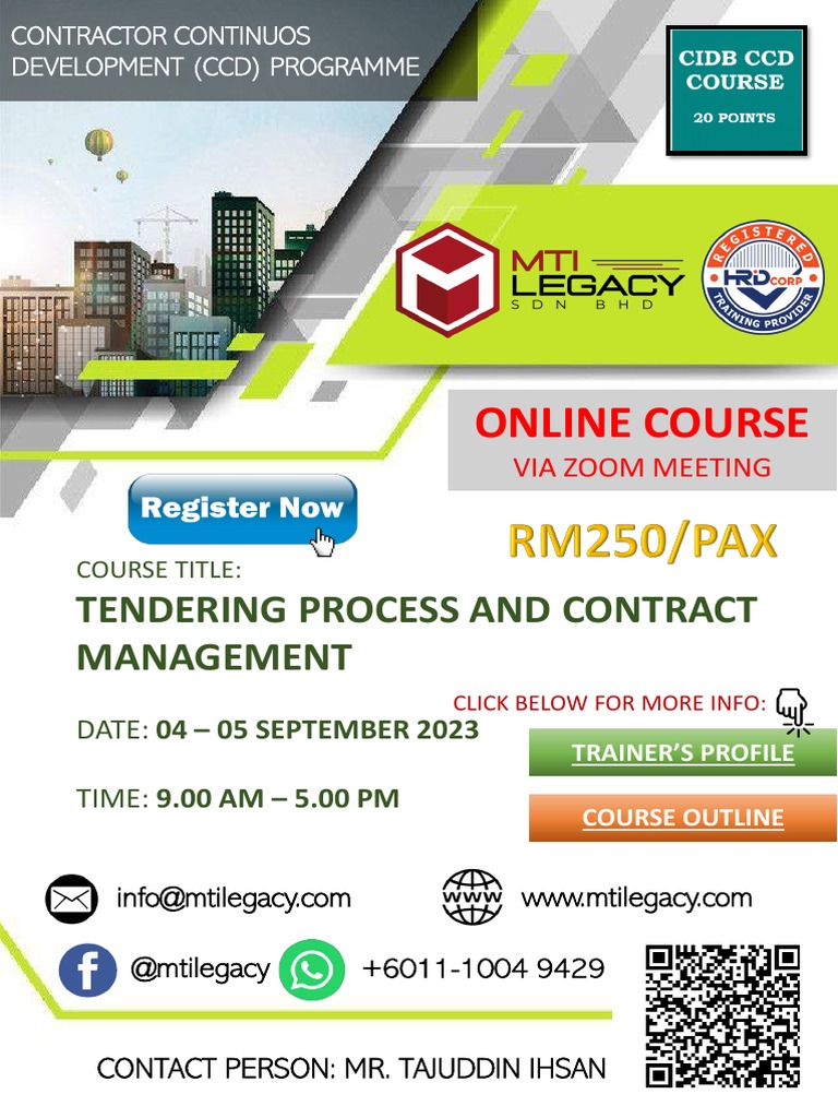 Tendering Process and Contract Management | PDF | Private Law | Economies