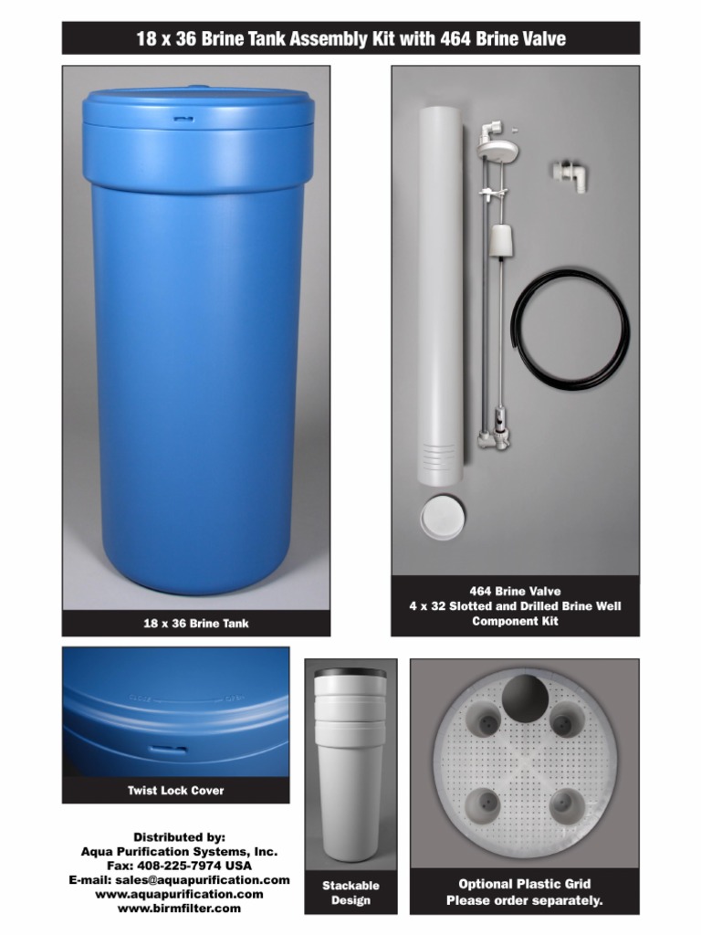 Clack Water Softener Brine Tank | PDF