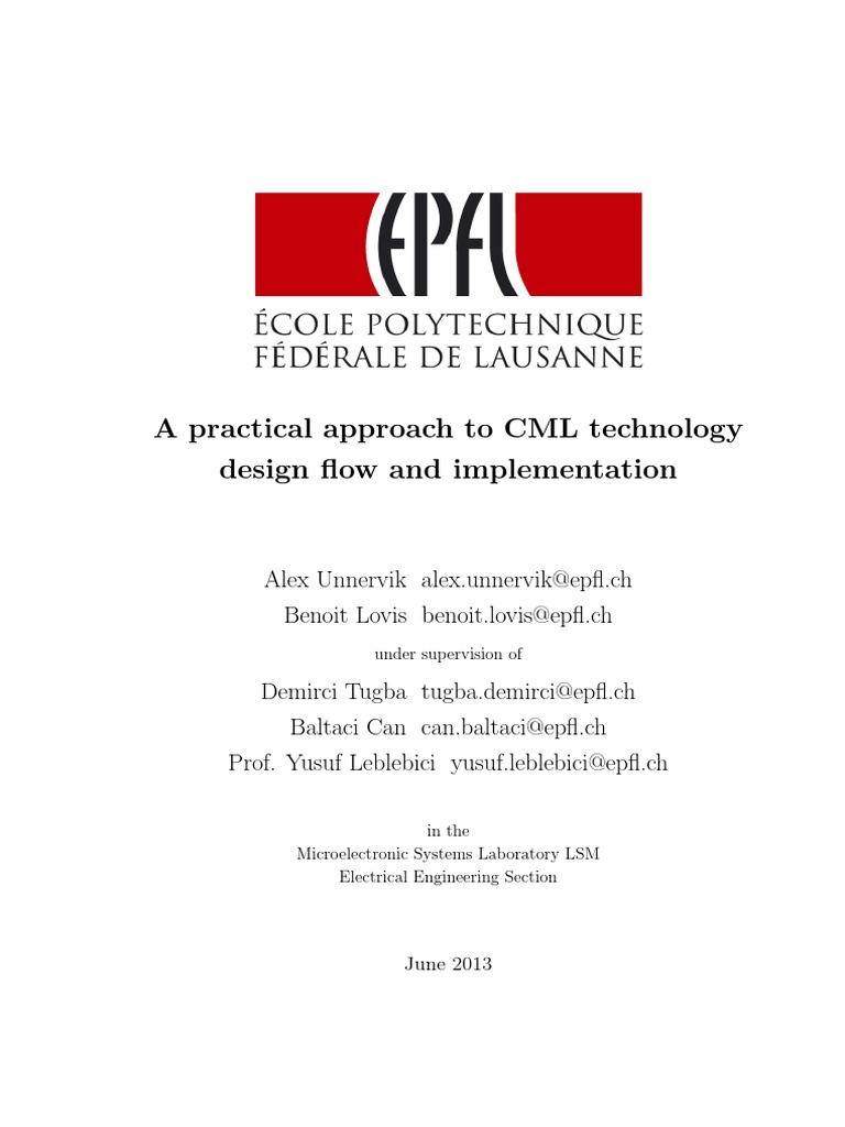 A Practical Approach To CML Technology Design Flow and Implementation ...