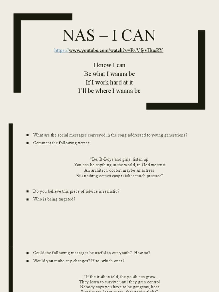NAS - I Can | PDF