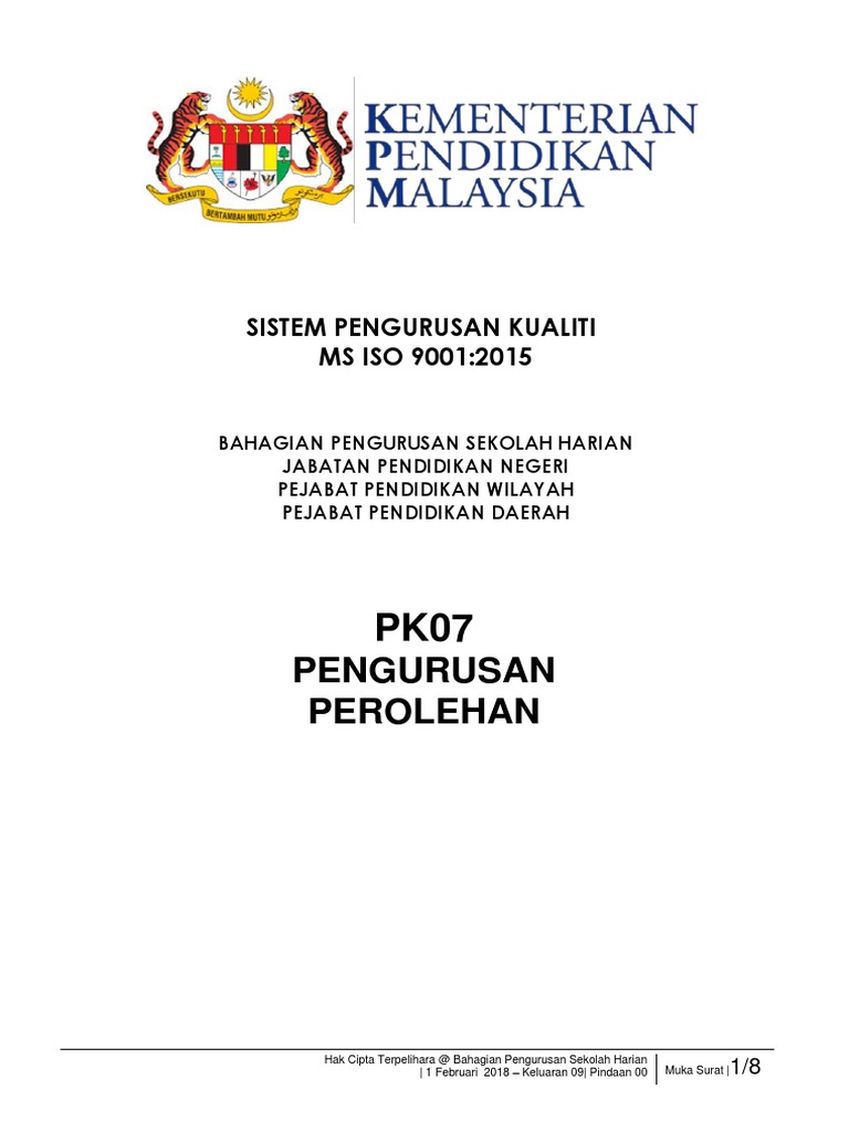 PK07 Pengurusan Perolehan | PDF