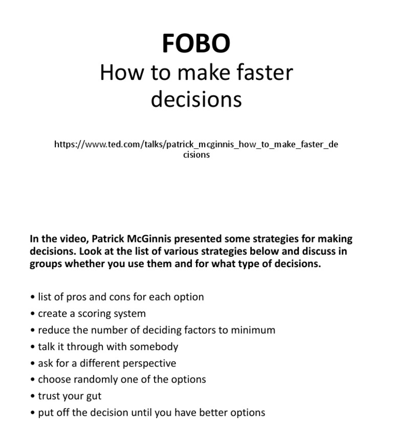 FOBO | PDF