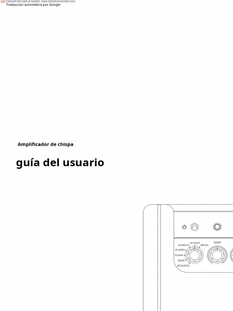 Spark Amp User Manual - 0.6 (1) .En - Es | PDF | Altoparlante | USB