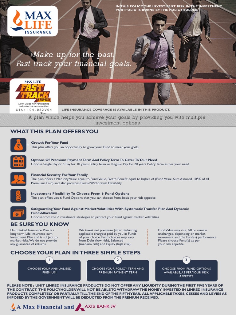 Max Life Fast Trak Super Leaflet | PDF | Insurance | Life Insurance