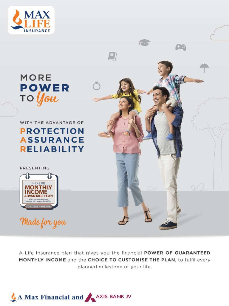 Max Life Monthly Income Advantage Plan Leaflet | PDF