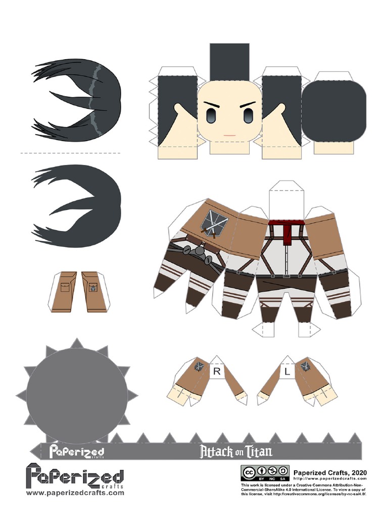 Attack On Titan - Mikasa Papercraft | PDF