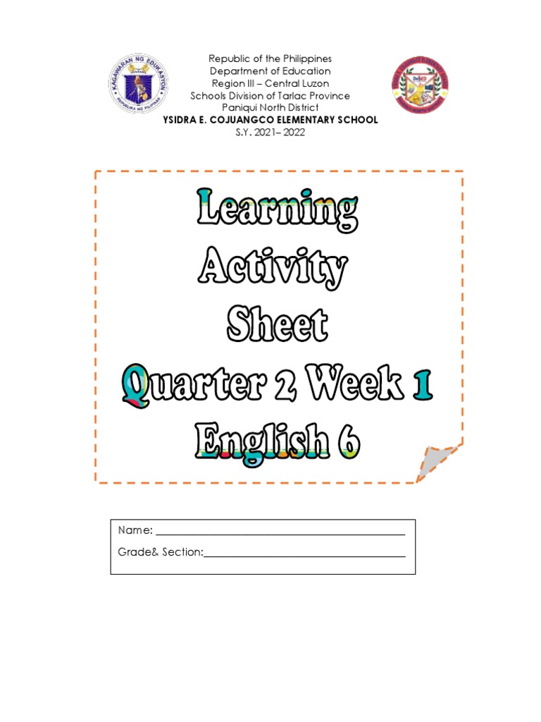 LAS English 6 Q2 W1 | PDF | Encyclopedias | Information