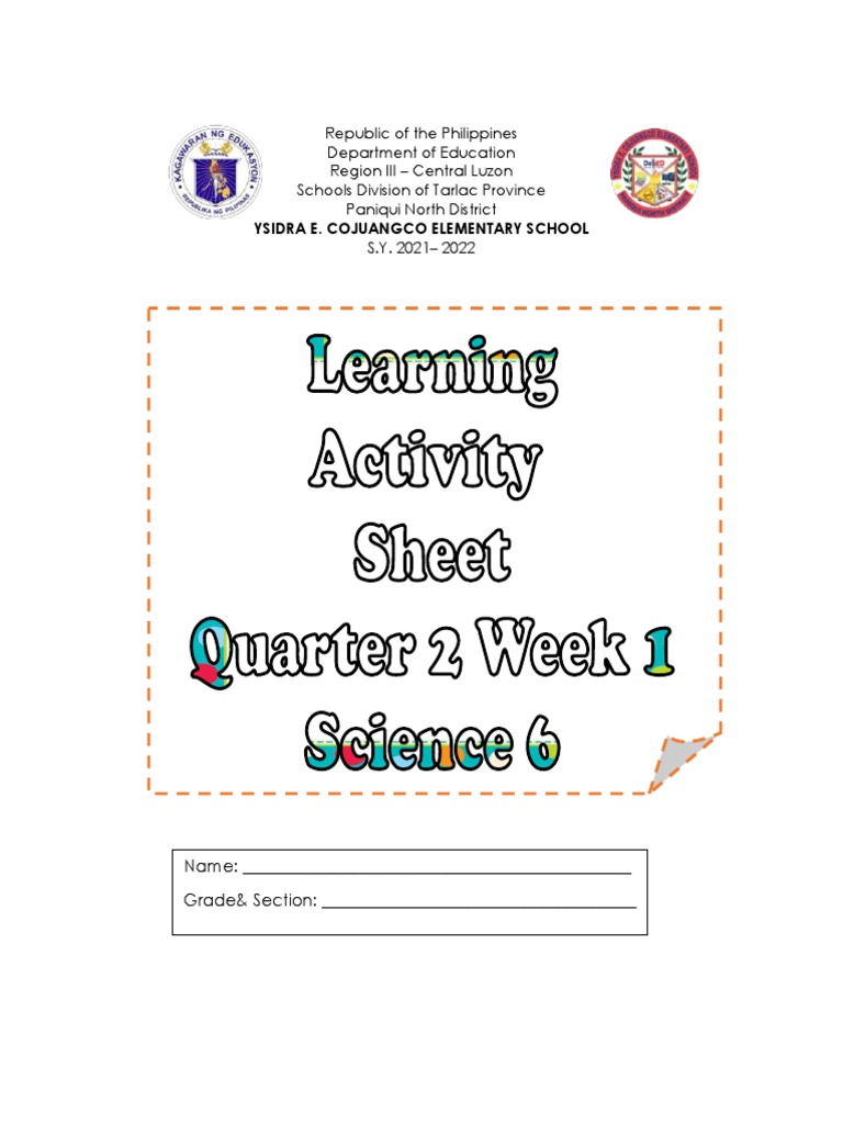 LAS 6 Sci Q2 W1 | PDF | Skeleton | Gastrointestinal Tract