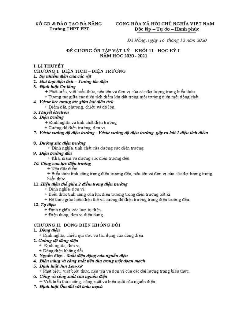 De Cuong Vat Li 11 - de | PDF