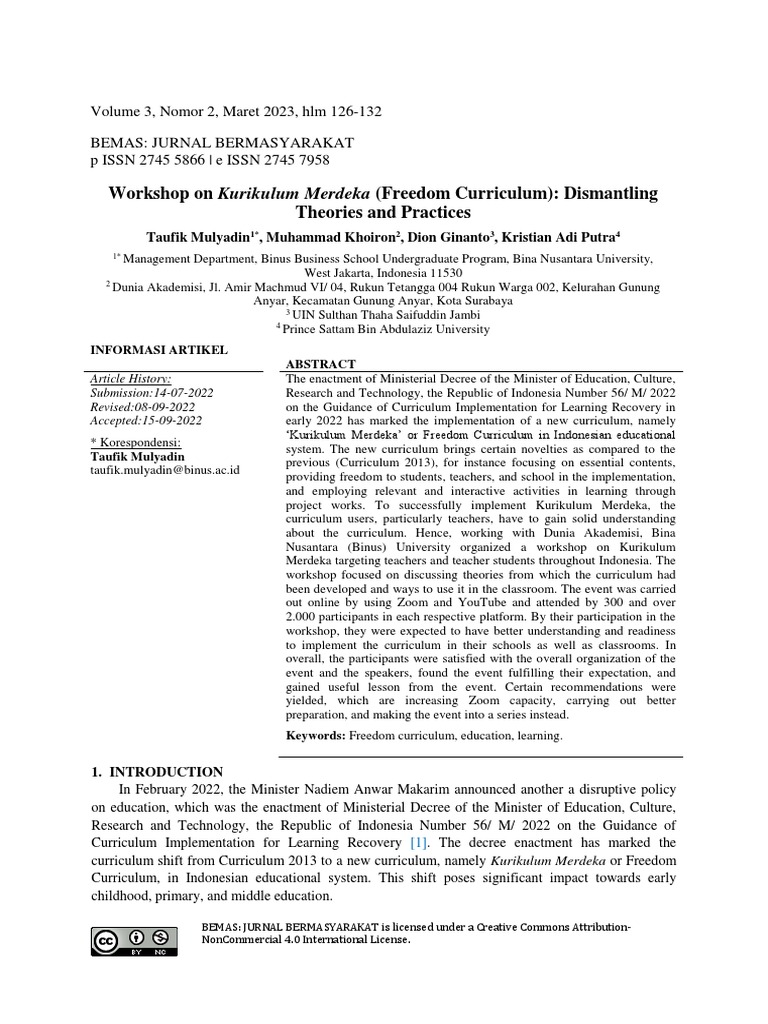 Workshop On Kurikulum Merdeka Freedom Curriculum D | Download Free PDF ...
