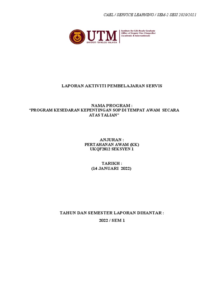 Laporan Service Learning | PDF