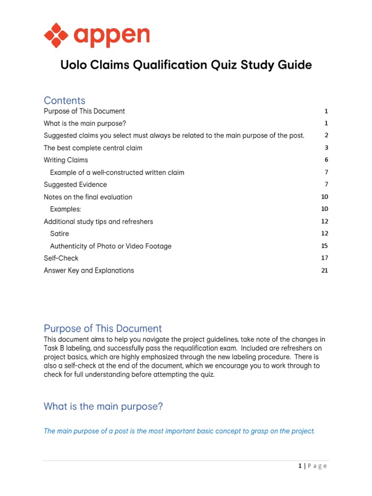 UCI Study Guide With Added Self Check | PDF
