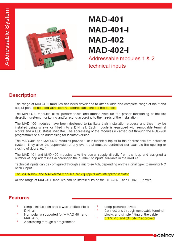 7.module Giam Sat - MAD-401-I | PDF | Relay | Manufactured Goods