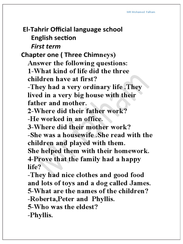 The Railway Children: Chapters 1-3 Summary | PDF