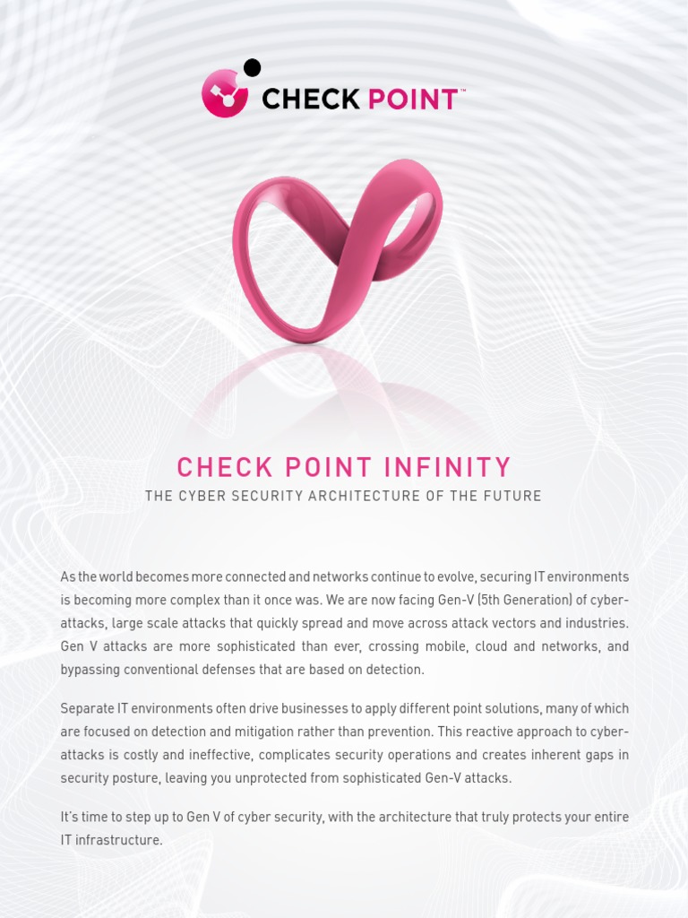 Check Point Infinity Solution Brief | PDF | Security | Computer Security