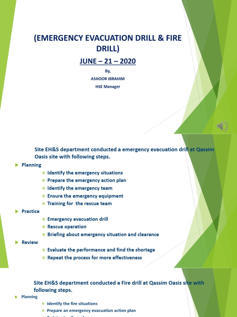 Emergency Evacuation Drill & Fire Drill | PDF | Emergency Evacuation ...