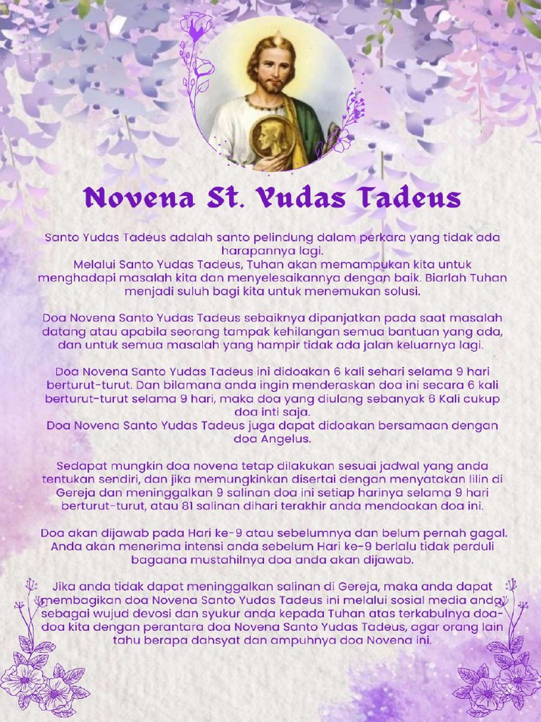 Doa Novena Santo Yudas Tadeus | PDF