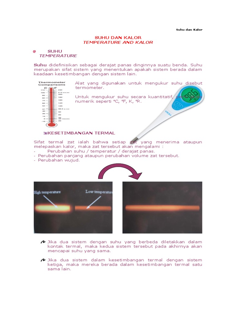 Suhu Dan Kalor Pemuaian | PDF