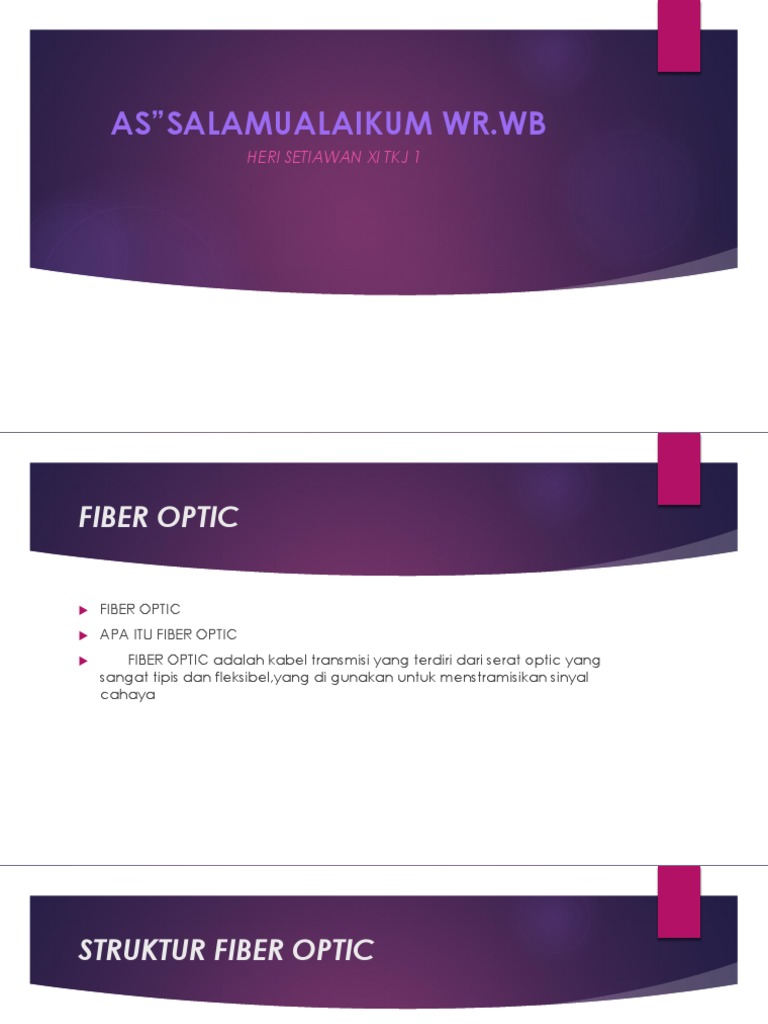 Panduan Dasar Fiber Optic | PDF