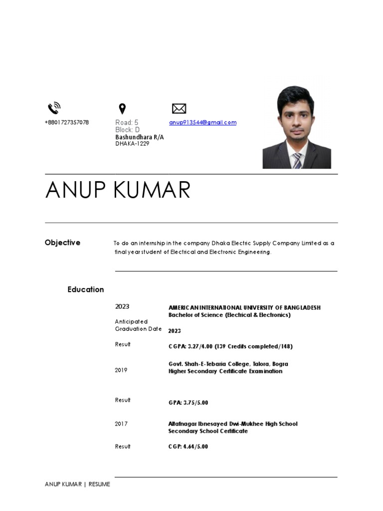 Anup CV | PDF