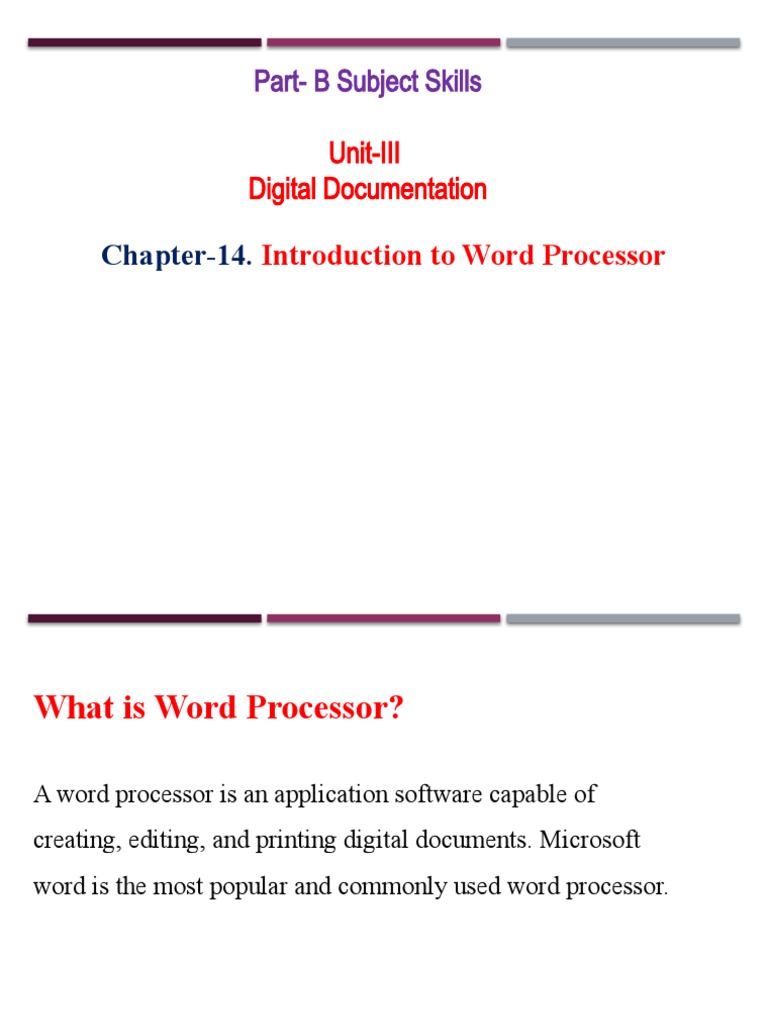 CH-4 Introduction To Word Processor | PDF