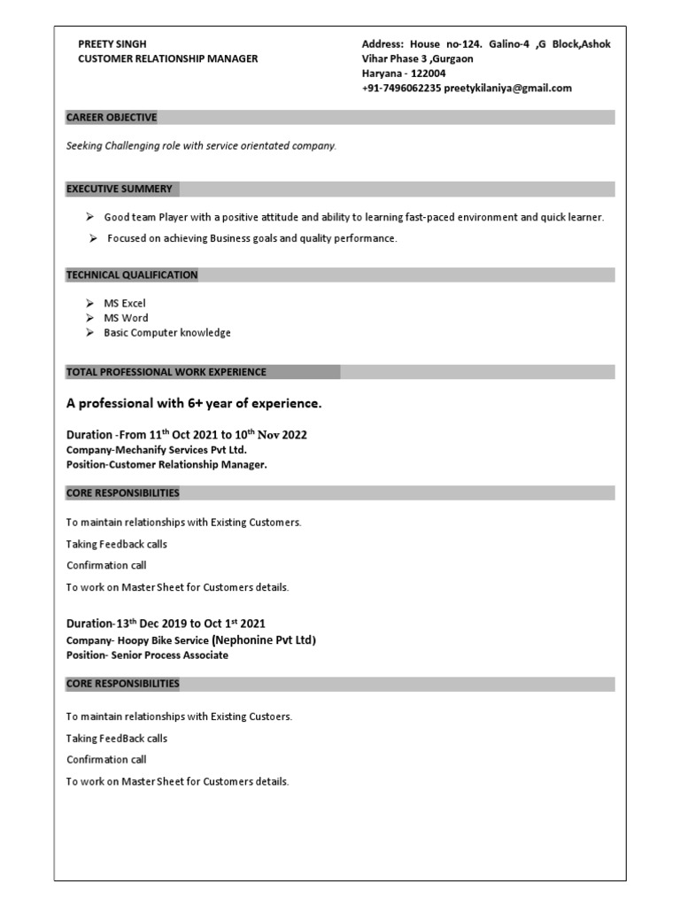 Preety Resume | Download Free PDF | Behavior Modification | Cognitive Science