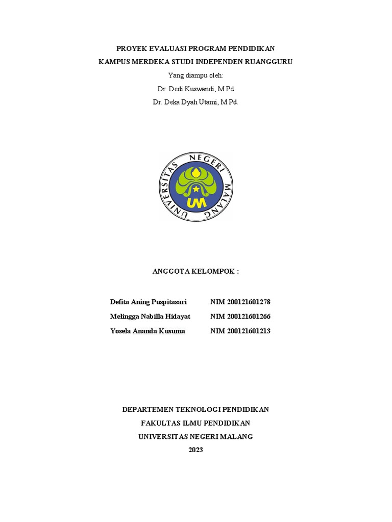 Kel.3 - Proyek Evaluasi Program Pendidikan | PDF