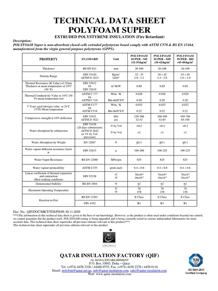 0001 - POLYFOAM Super (Gen) 09-30.11.2020 | PDF | Polystyrene | Heat Transfer