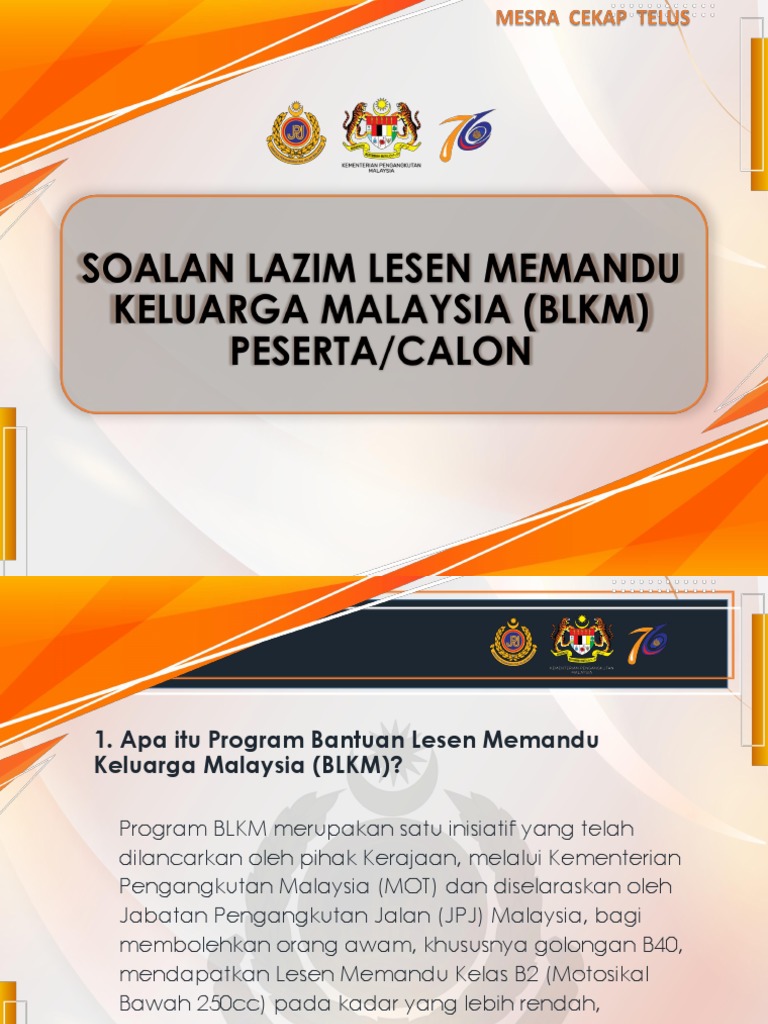 Soalan Lazim BLKM | PDF