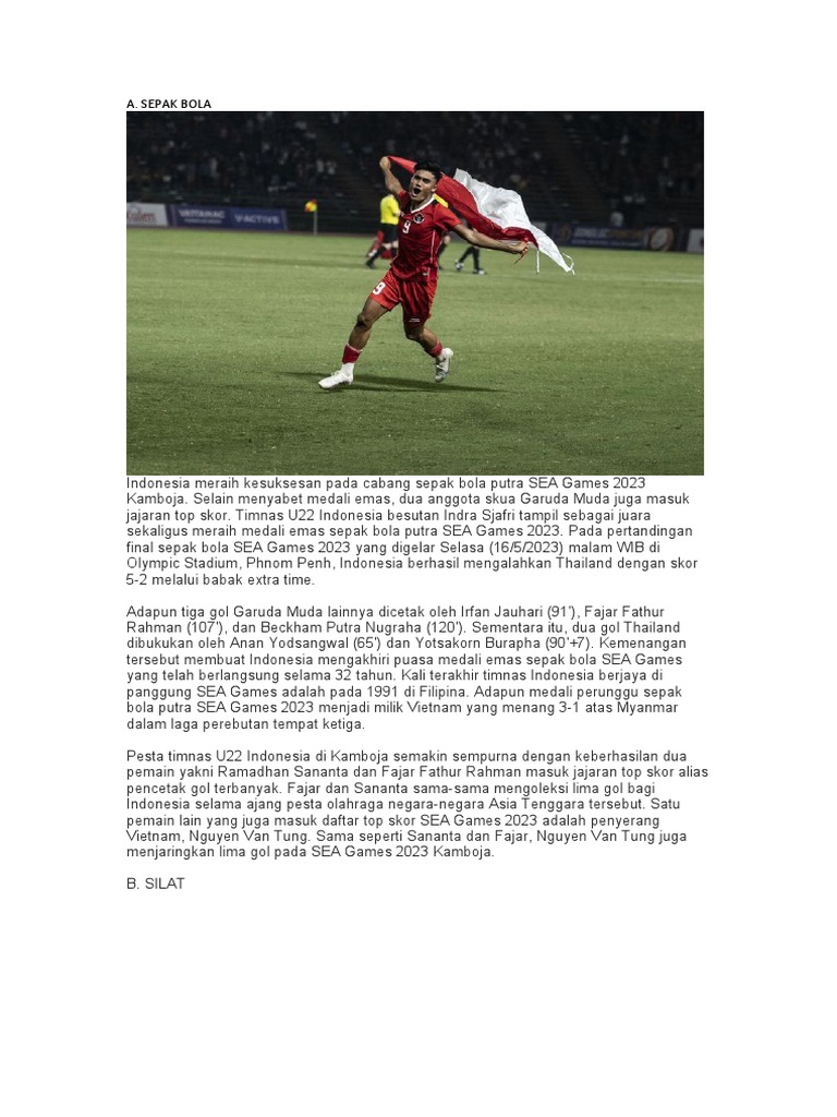 Emas Sepak Bola Putra SEA Games 2023 | PDF