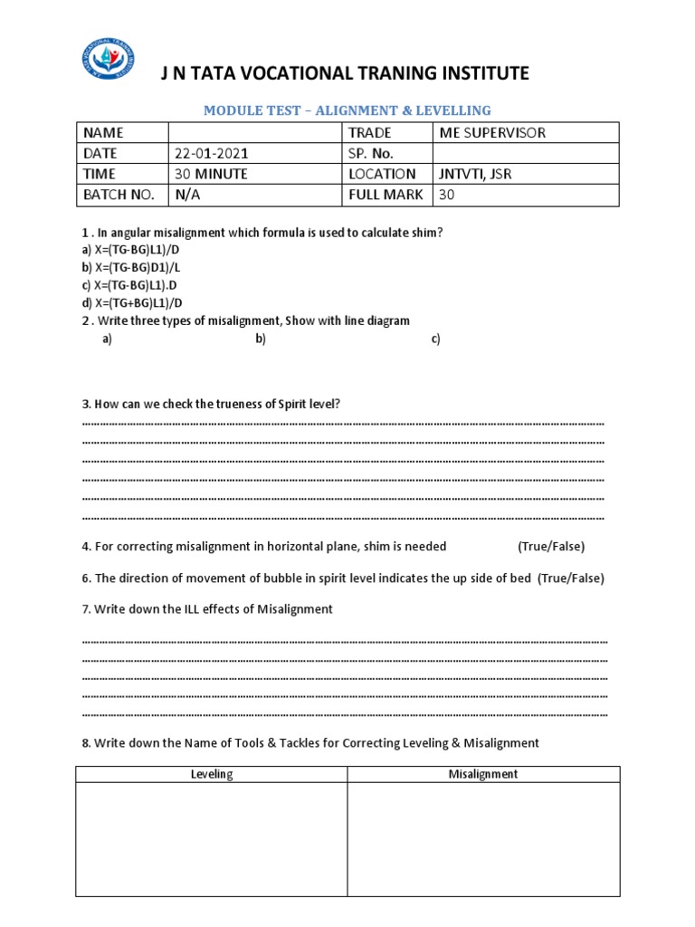 Alignment and Leveling | PDF