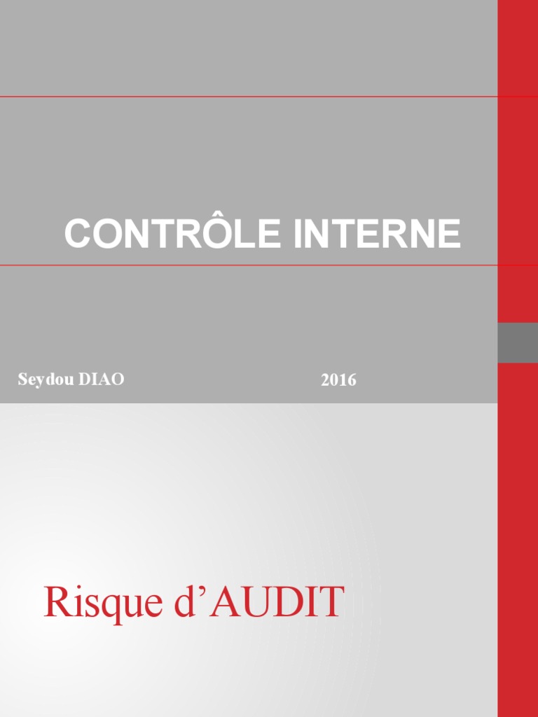 Risque d'Audit et Contrôle Interne | PDF | Contrôle interne | Audit