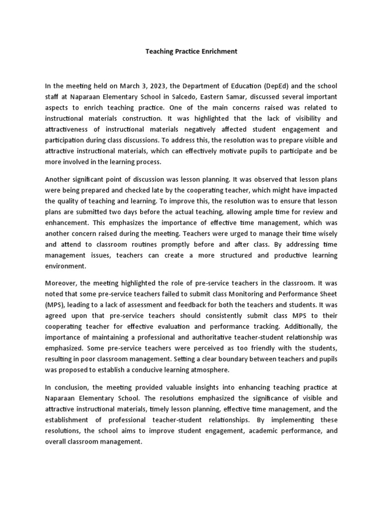 Reflection For MOM | PDF | Teachers | Behavior Modification