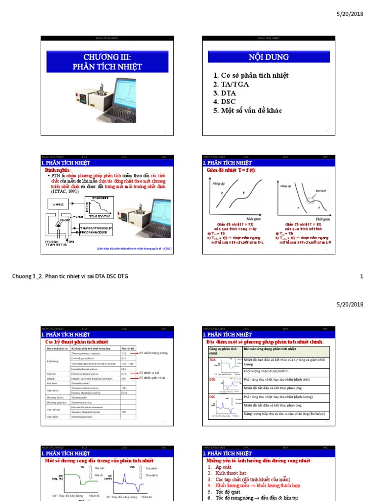Chuong 3 - 2. Phan Tich Nhiet Vi Sai DTA DSC DTG | PDF