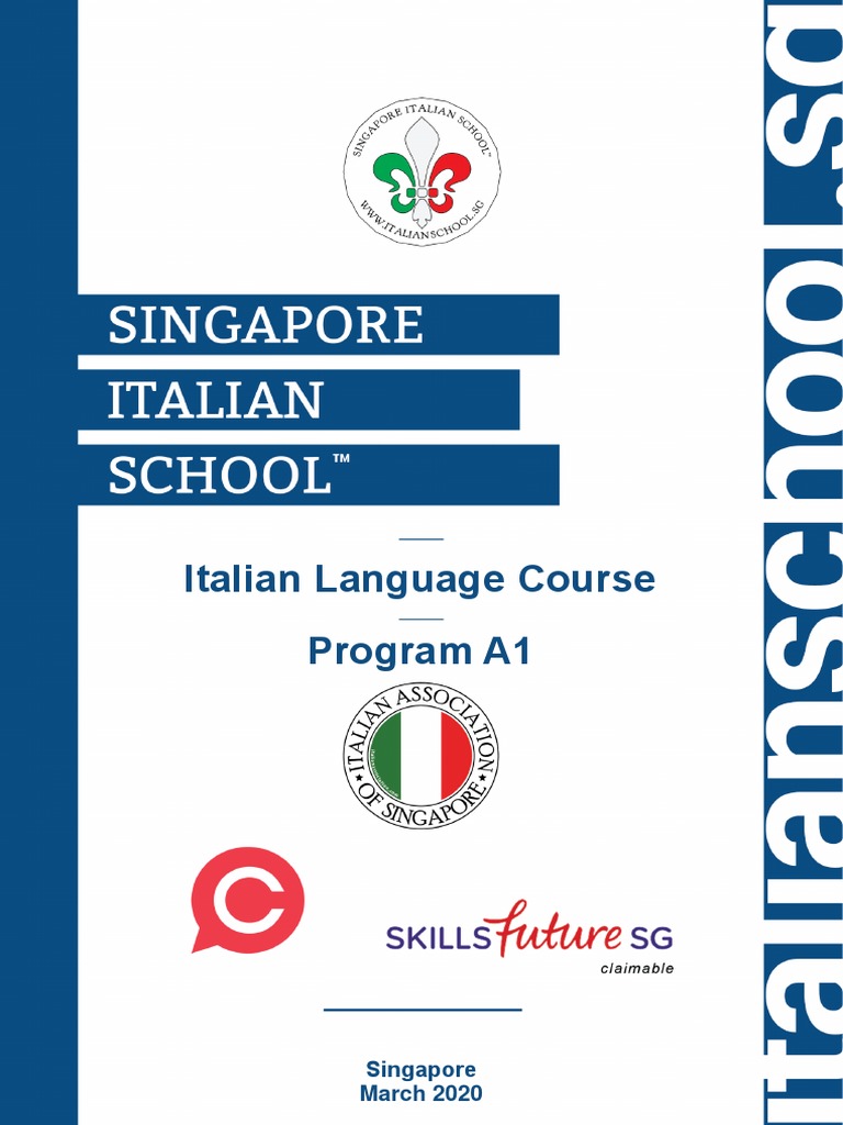 SIS Italian Course A1 Program | PDF | Italian Language | Verb