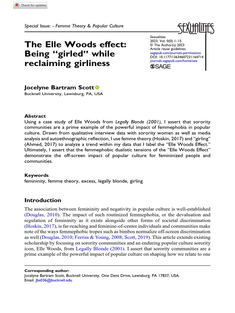 Scott 2023 The Elle Woods Effect Being Girled While Reclaiming ...