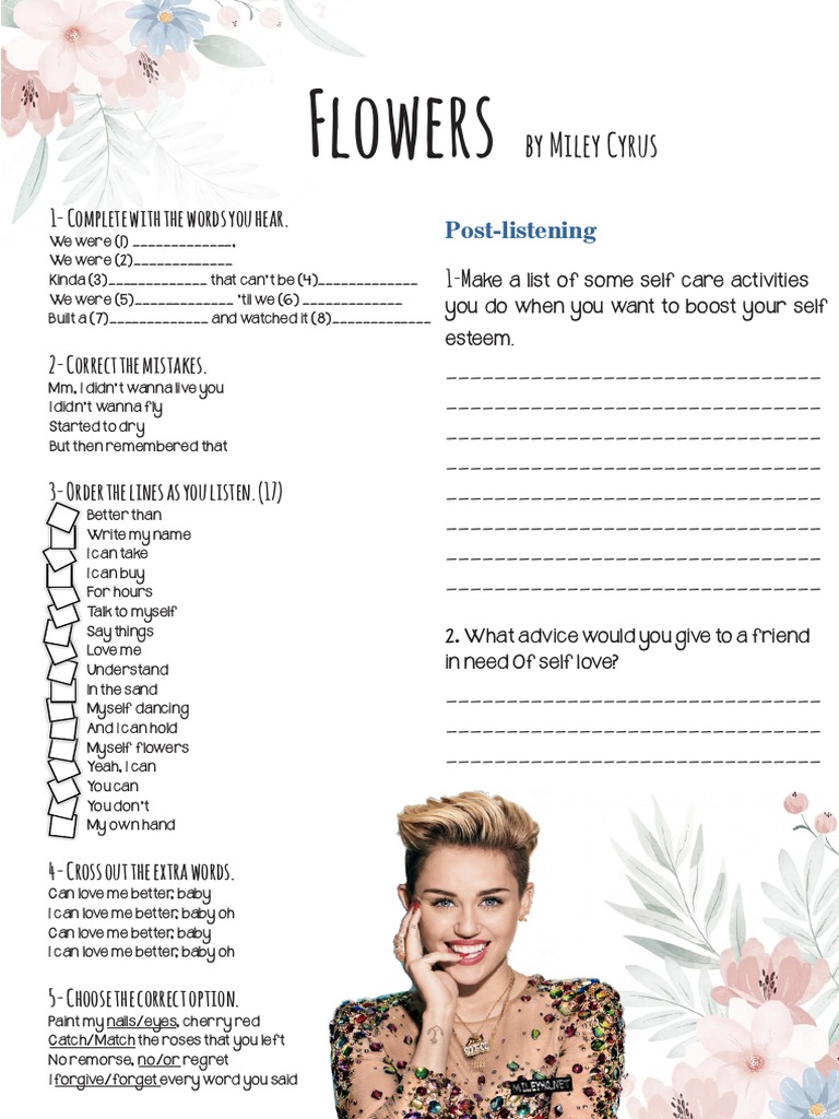 Flowers - Miley Cyrus | PDF