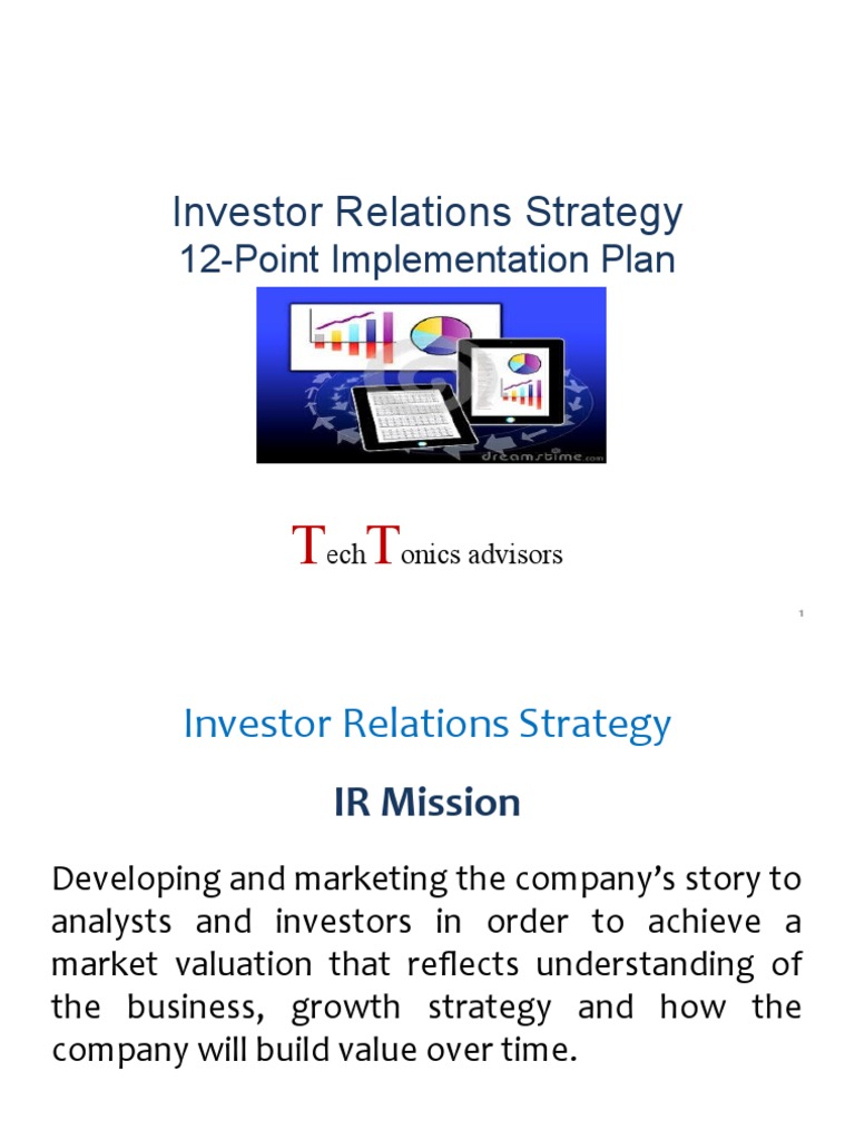 Investor Relations Strategy | PDF | Valuation (Finance) | Financial Analyst
