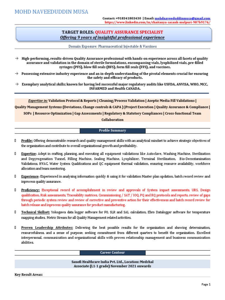 Draft CV | PDF | Verification And Validation | Business