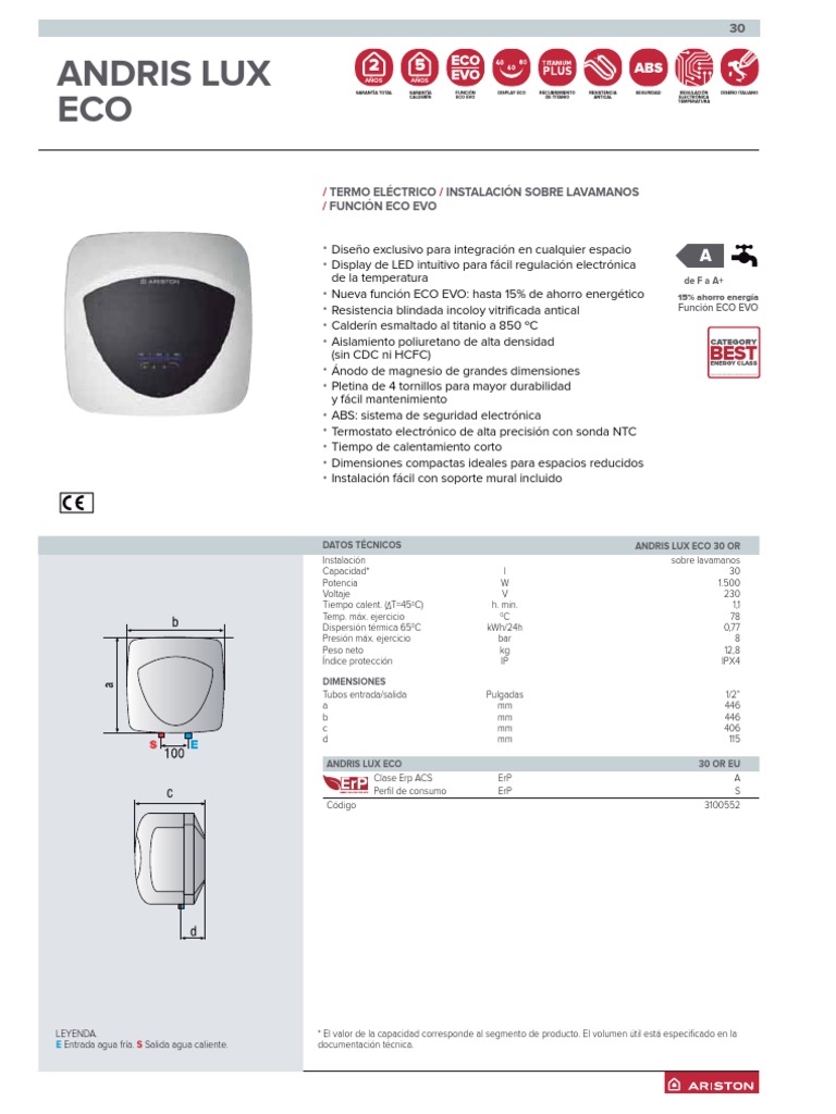 Untitled - 3. Ficha Técnica ANDRIS LUX ECO | PDF | Naturaleza | Materiales