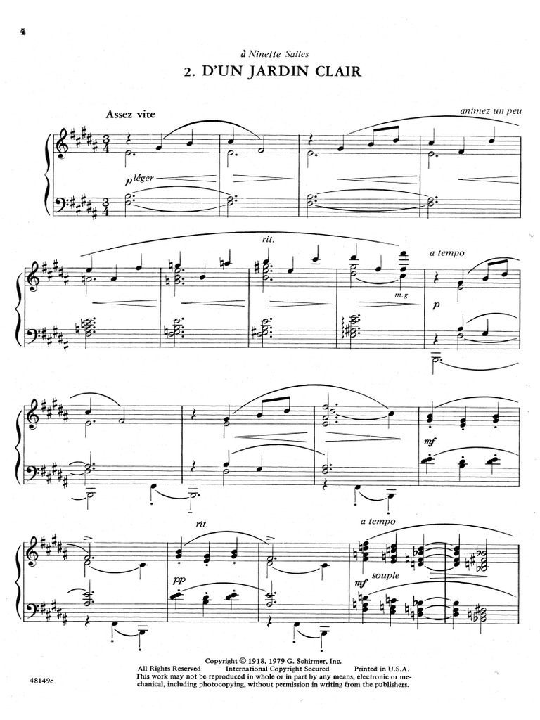 D'un Jardin Clair | PDF