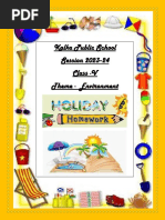 Holiday Homework - Grade 2 | PDF | Communication | Cognition