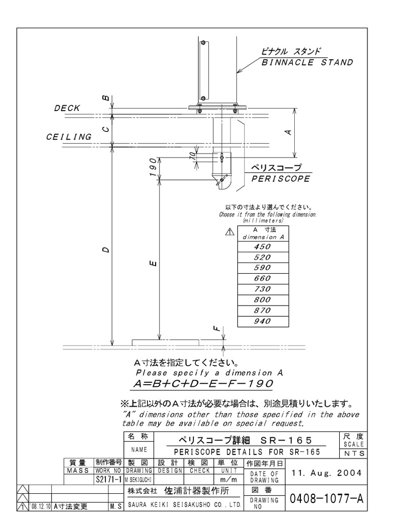 Periscope SR-165 Reflection Magnetic Compasses Saura Keiki | PDF
